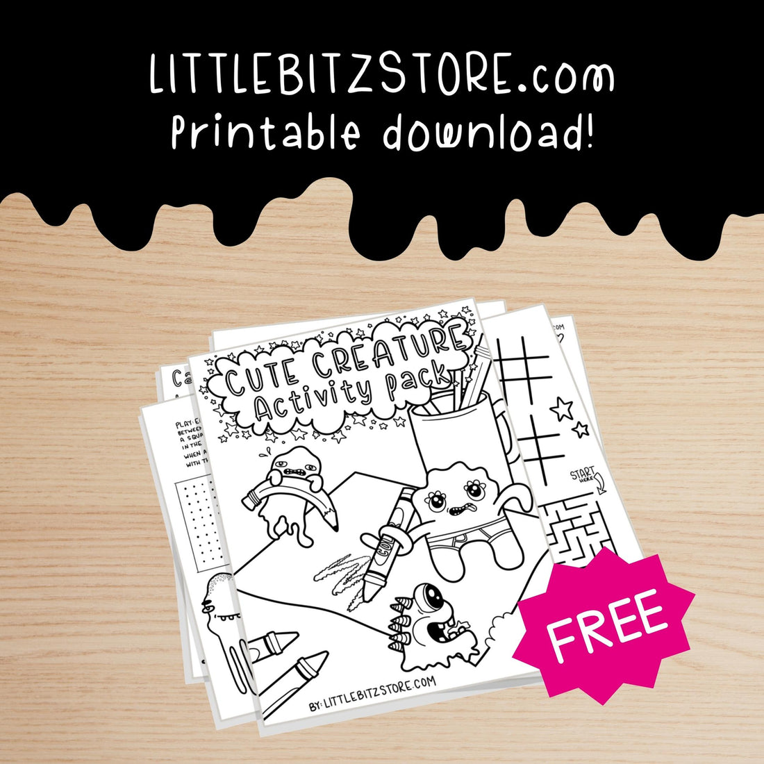 cute creatures activity pack - *DIGITAL DOWNLOAD* – littlebitzstore